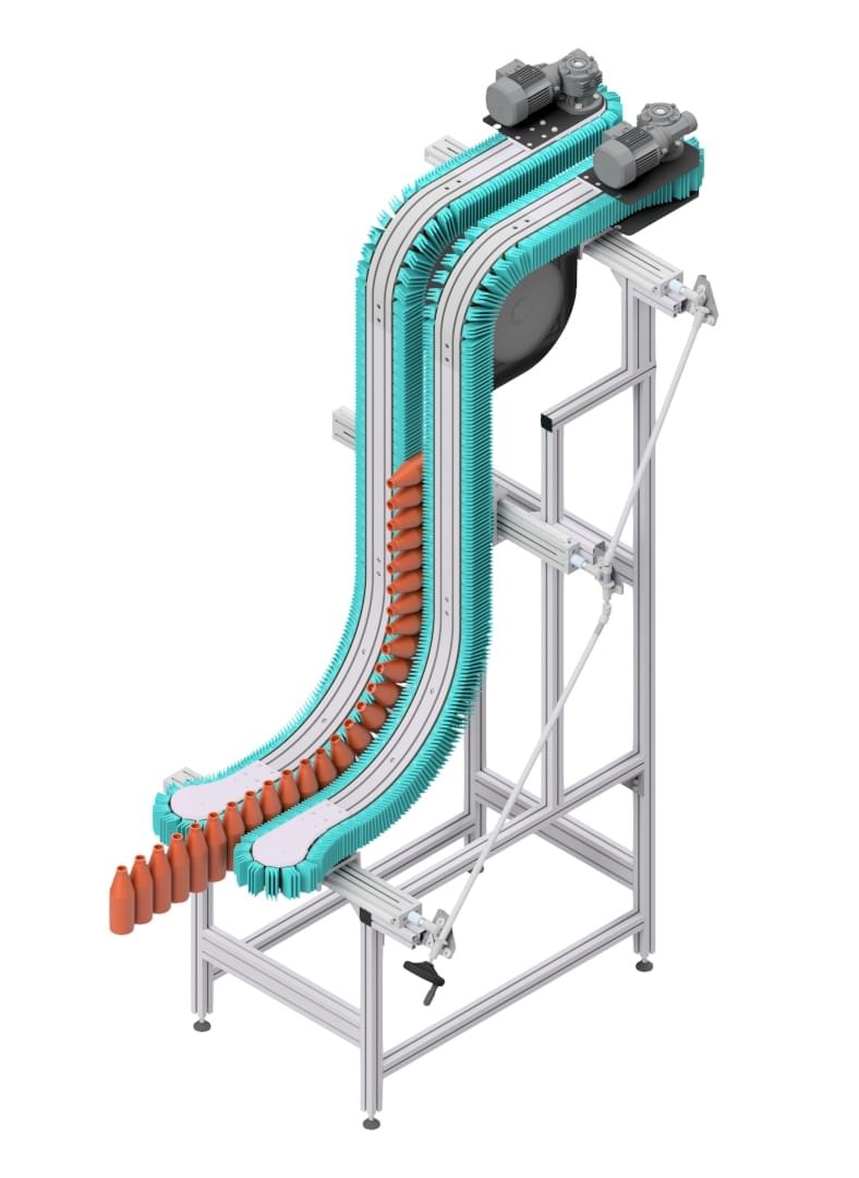 Innovation - slat discharge conveyor Aluflex vertical | ALUTEC KK s.r.o.